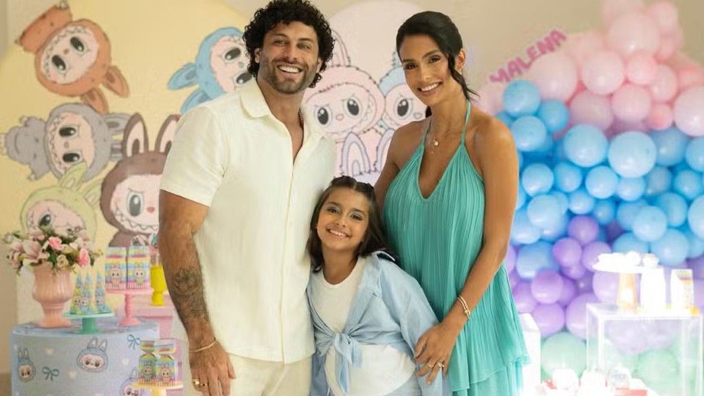 Jesus Luz e Carol Ramiro comemoram 9 anos da filha: ‘Amor da minha vida’
